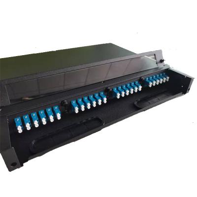 China 12 / 96 Core Optical Fiber Distribution Frame LC MPO MTP 1u19 Universal Module Box for sale