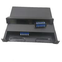 China 12 / 96 Core Optical Fiber Distribution Frame LC MPO MTP 1u19 Universal Module Box for sale