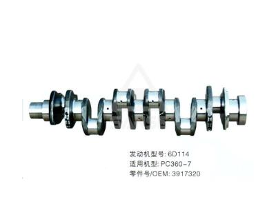 China 6D114 Diesel Engine Crankshaft For Komatsu PC360-7 Excavator Engine Crank Shaft for sale