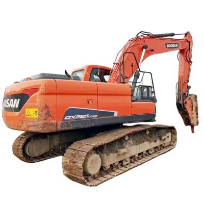 China 22000 KG Machine Weight Doosan DX225 Excavator with Hammer in Good Condition from Korea for sale