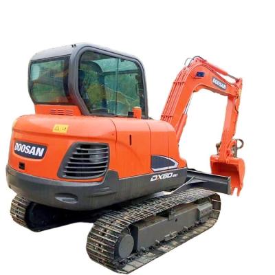 China Korea Made 2019 Doosan DX60 Used Excavator 6 Ton with 40 kW Power and 0.21 m3 Bucket for sale
