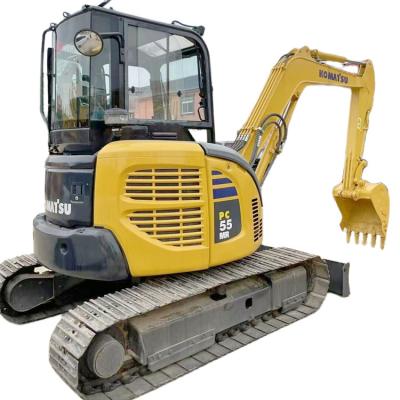 China Original Mini Komatsu Used 55MR Excavator PC55MR-2 Digger with Hydraulic Cylinder for sale