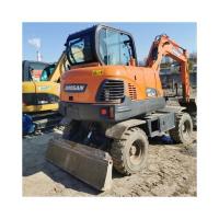 China Multifunctional DOOSAN DX60W Wheeled Excavator 4TNV94L Engine 5.7 Ton Operating Weight for sale