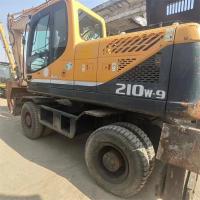 China Highway Construction 21t Second Hand Hyundai 210W Wheel Excavator with Cummins Engine for sale