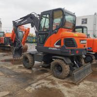 China Used Doosan DX60WN Excavator with 0.2 Bucket Capacity in Shanghai Yard Good Condition for sale