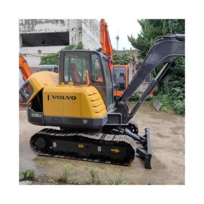 China Dubai Pavement Construction 6t VOLVO EC 60 Used Mini Crawler Excavator With Shovel for sale