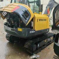 China Dubai Pavement Construction 6t VOLVO EC 60 Used Mini Crawler Excavator With Shovel for sale