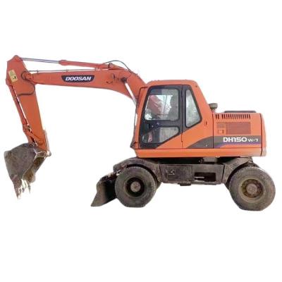 China 15 Ton Doosan DH150-7 Wheel Excavator in Good Condition Original Design Made in Korea for sale