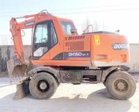 China 15 Ton Doosan DH150-7 Wheel Excavator in Good Condition Original Design Made in Korea for sale