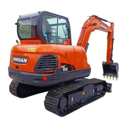 China 0.21 m3 Bucket Capacity Doosan DX55 Crawler Chain Excavator in Korea with Strong Power for sale