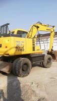 China Secondhand Komatsu Excavators PC150W Heavy Excavator Wheel Excavator in Good Condition for sale
