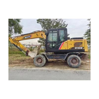 China Used Sany SY155W-9 Excavator in with 0.58 Bucket Capacity and 13500 KG Machine Weight for sale