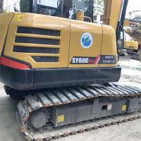 China ISUZU Engine Used SANY Mini Excavator 6 Ton SY60C Small Digger Excavator for Projects for sale