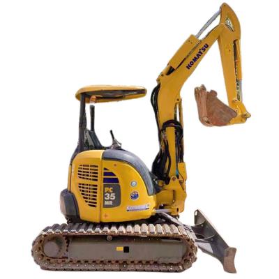 China Used Japan Komatsu 3.5ton Mini Excavator PC35MR-2 PC40 PC55 21.7KW 1200 Working Hours for sale