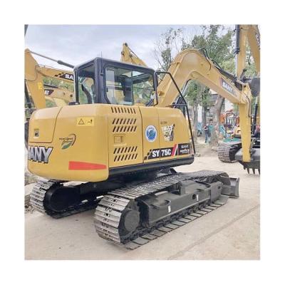 China 2021 Sany SY75 7 Ton Mini Excavator in Good Condition for Less Hour Usage in Shanghai for sale