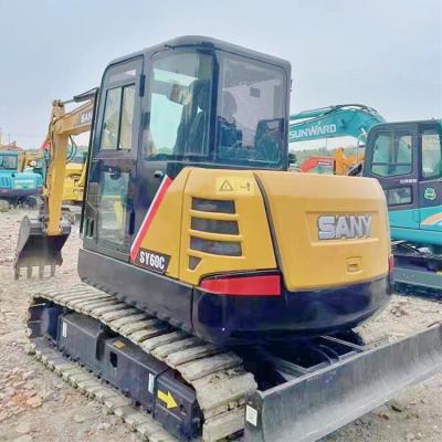 China 1200 Working Hours Sany SY60 Excavator Mini Used Digger in Shanghai with ISUZU Engine for sale