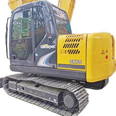 China Japan Original Used Kobelco SK75 Excavator Good Condition and Crawler Chain Moving Type for sale