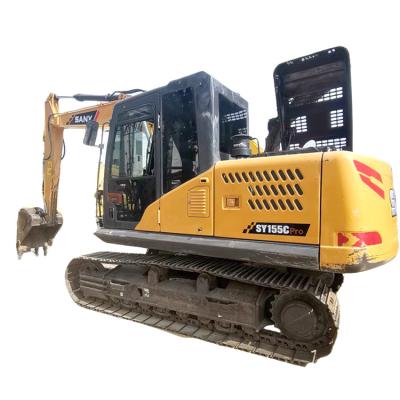 China 14100 KG Operating Weight Sany Excavator SY155 with A/C and Advanced ISUZU Engine for sale