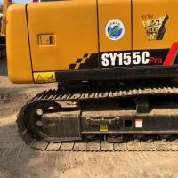 China 2020 ISUZU Engine Sany 155C 15 Ton Excavator for Earth-moving Machinery in Shanghai for sale
