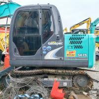 China Good Condition 7ton Used Mini Kobelco SK75 Excavator with 6850 KG Operating Weight for sale