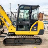 China Used 5 Ton Mini Excavator Komatsu PC56-7 with Cummins Engine and 0.2m3 Bucket Capacity for sale
