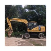 China Japan Original Used Komatsu PW160-7 Wheel Excavator in with Transport Length of 7.1 m for sale
