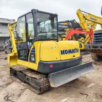 China 2021 Komatsu PC56 Excavator 6 Ton Digger with Original Hydraulic Components and 1700 Working Hours for sale