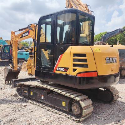 China Used Sany SY60C Excavator with 6.1 Ton Operating Weight 0.21 m³ Bucket Capacity and 1233 Working Hours for sale