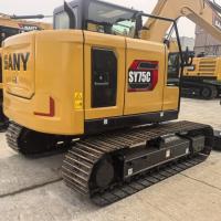 China 2023 Model Sany SY75C Excavator with 7280kg Operating Weight and 0.28m³ Bucket Capacity Mini Digger Machine for sale
