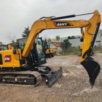 China 2023 Model Sany SY75C Excavator with 7280kg Operating Weight and 0.28m³ Bucket Capacity Mini Digger Machine for sale