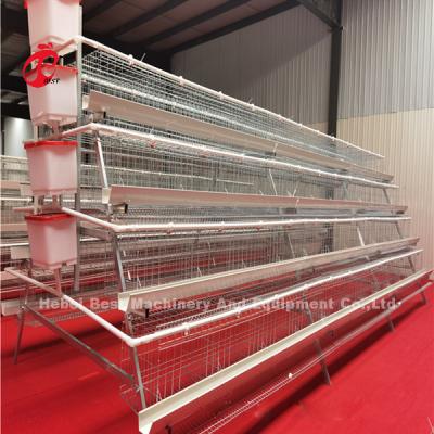 China 5 Tiers 450cm2 Galvanized Layer Battery Cage System Egg Laying Hens Emily for sale