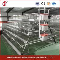 China 200 Birds Capacity Commercial Farming Chicken Cages With Provided Video Installation Star for sale