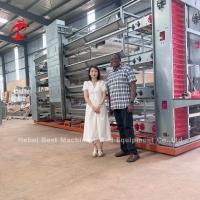 China Automated Poultry Layer Cage With Feeder And Adjustable Nipple Drinker System for sale