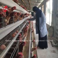 China Customized Layer Chicken Cage , Q235 Low Carbon Steel Poultry Battery Cage Doris for sale