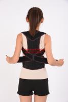 China Unisex Black Lumbar Back Posture Corrector Support Belt 90-130cm Adjustable for sale