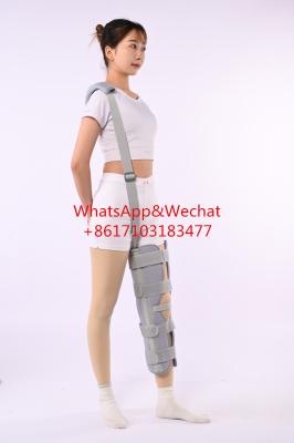 China Orthopedic Adjustable Tri-Panel Knee Immobilizer with 4 Aluminum Bars Sizes 45-75cm for sale