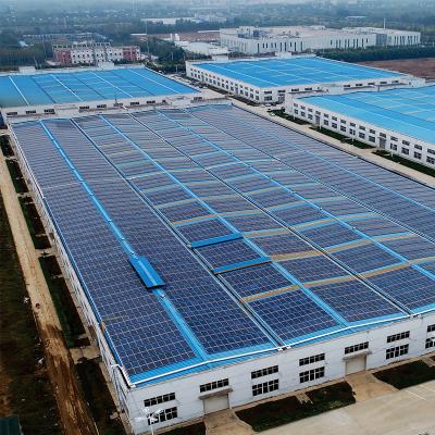 China Rixin Color Steel Tile Roof Bifacial Solar Panels PERC 10MBB grade A Solar Panel System for sale