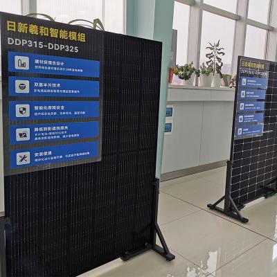 China Rixin 10MBB Monoceystalline Bifacial Solar Panels A grade solar cells All Black Solar Module for sale