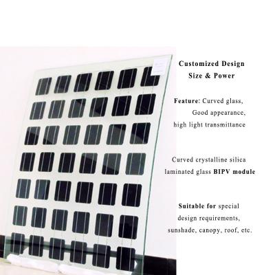 China High BIPV Solar Panels CCC Glass Waterproof Insulation Solar Panel 100W 200watt for sale