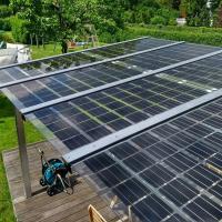 China Bifacial Dual Glass Custom Solar Panels Transparent Photovoltaic Crystalline Solar Module for sale
