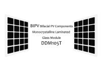 China Monocrystalline Bifacial BIPV Solar Panels Self Cleaning Coated Glass For Roof for sale