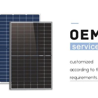 China Rixin Black High Power Solar Panels Monocrystalline Power 108 Half Cells Module for sale