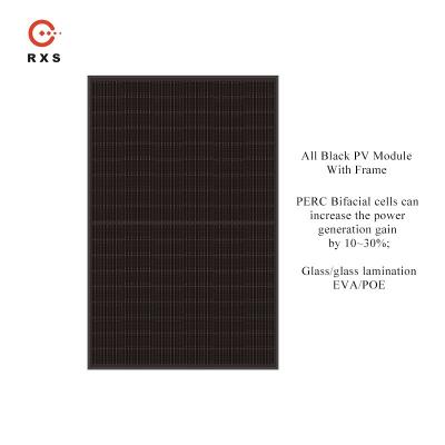 China Aluminium Frame PERC PV Module Monocrystalline Silicon Bifacial Solar System for sale