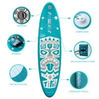 China Ultralight Board Stand Up Paddle 17.6lbs SUP Inflatable Board Paddle Accessories Included for sale