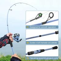 China Ocean Beach Fishing Tackle Set 1.82m 2 Sections ML Hard Carbon Spinning Fishing Full Set for sale
