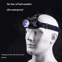 China Outdoor LED Head Light Frontale Bright Chargeable Induction Zoom Head Torch Light for sale