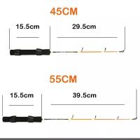 China Portable Mini Carbon Fiber 45CM 55CM Ice Fishing Rod for sale