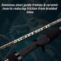 China OSCART 170cm Titanium Tip Fast Action Line PE0.3-3# Octopus Fishing Rods for sale