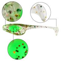 China 4.5cm 0.9g Fishing Lure Kit TPE Material Soft Fishing Lures T Tail Paddle Crappie Shad for sale