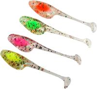 China 4.5cm 0.9g Fishing Lure Kit TPE Material Soft Fishing Lures T Tail Paddle Crappie Shad for sale
